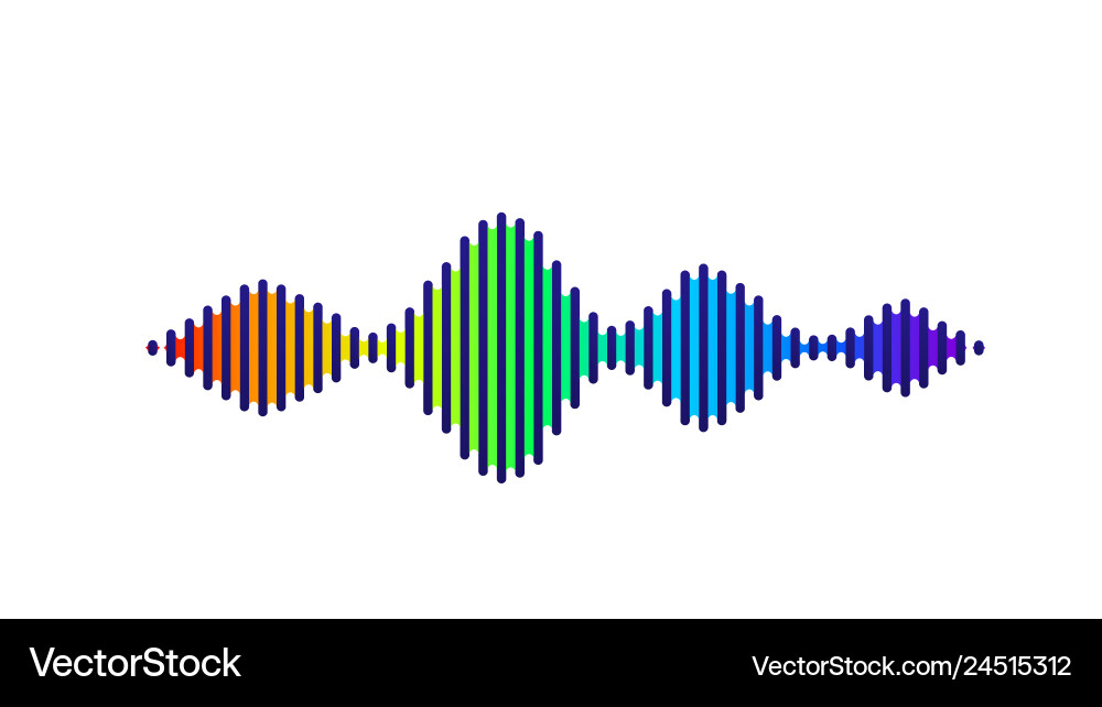 Wave sound background music flow soundwave Vector Image