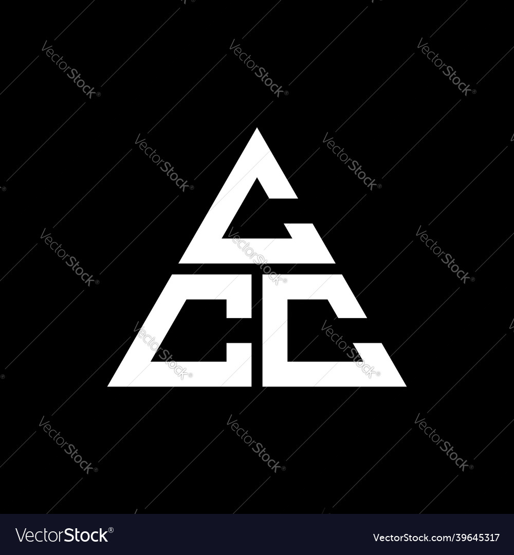 Ccc triangle letter logo design Royalty Free Vector Image
