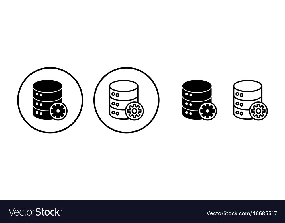 Database icon server icon storage Royalty Free Vector Image