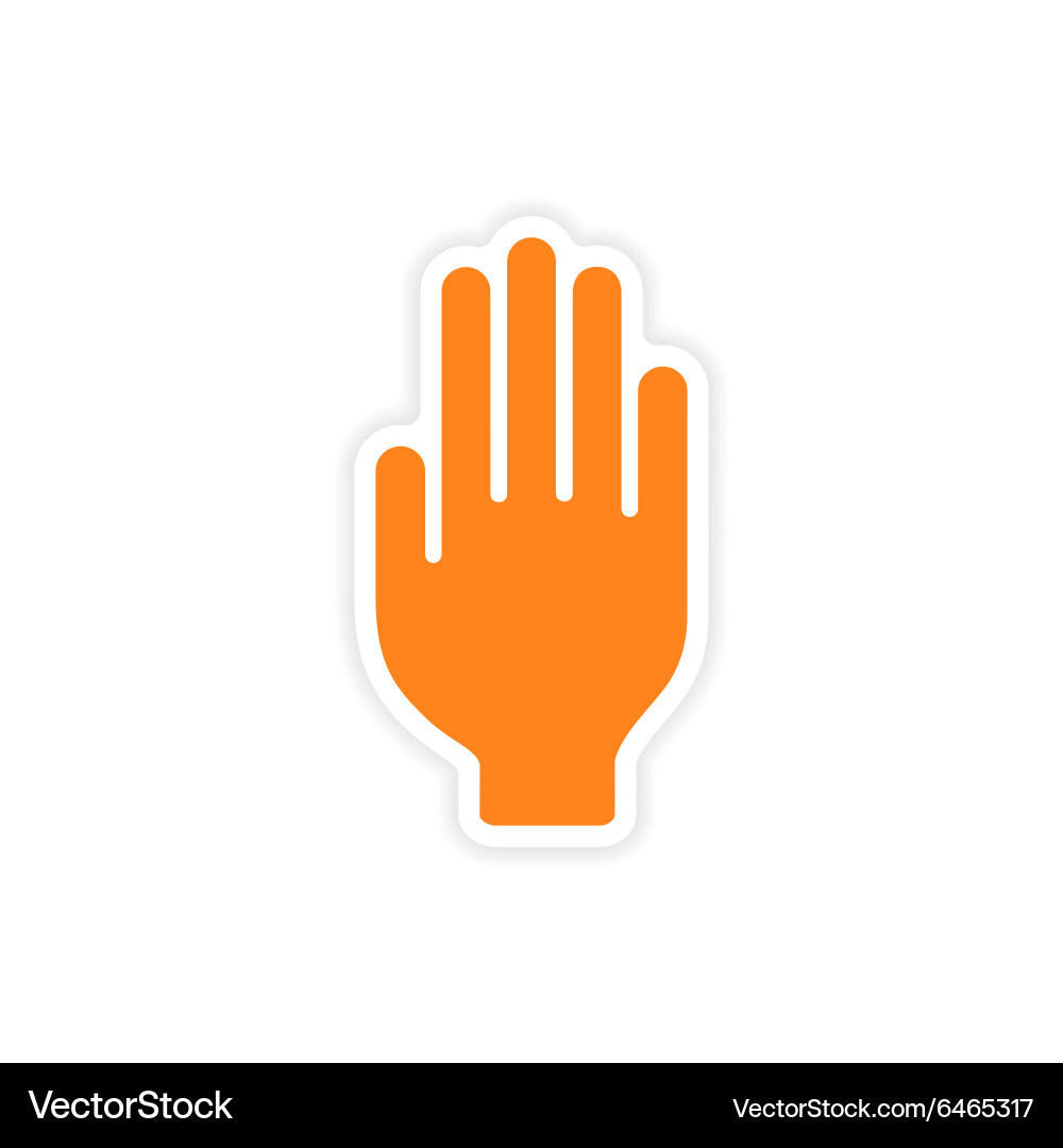 Icon sticker realistic design on paper hand brush Vector Image