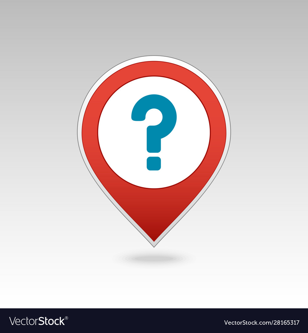 Question mark pin map icon map pointer markers Vector Image