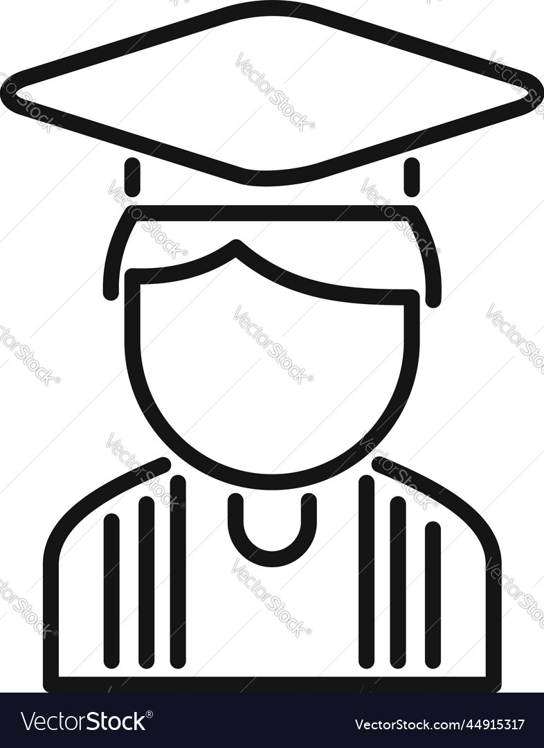 School graduation icon outline campus life Vector Image School graduation icon outline campus life Vector Image
