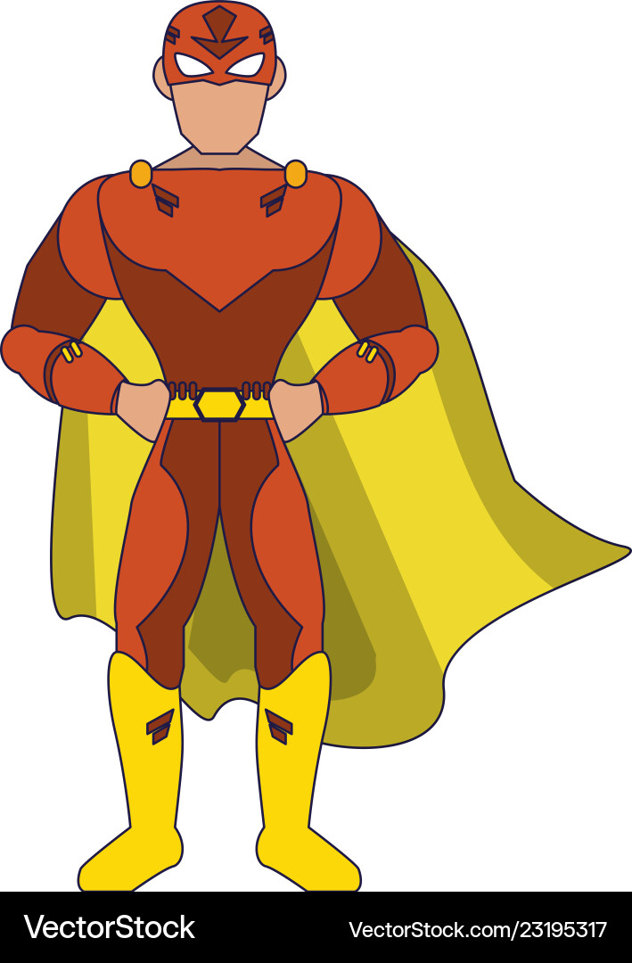 Superhero character cartoon Royalty Free Vector Image