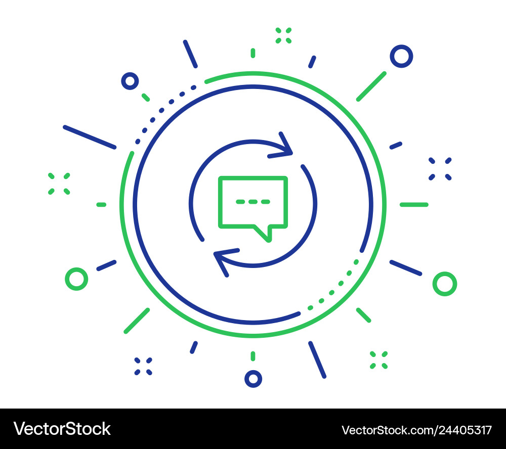 Update comments line icon chat sign Royalty Free Vector