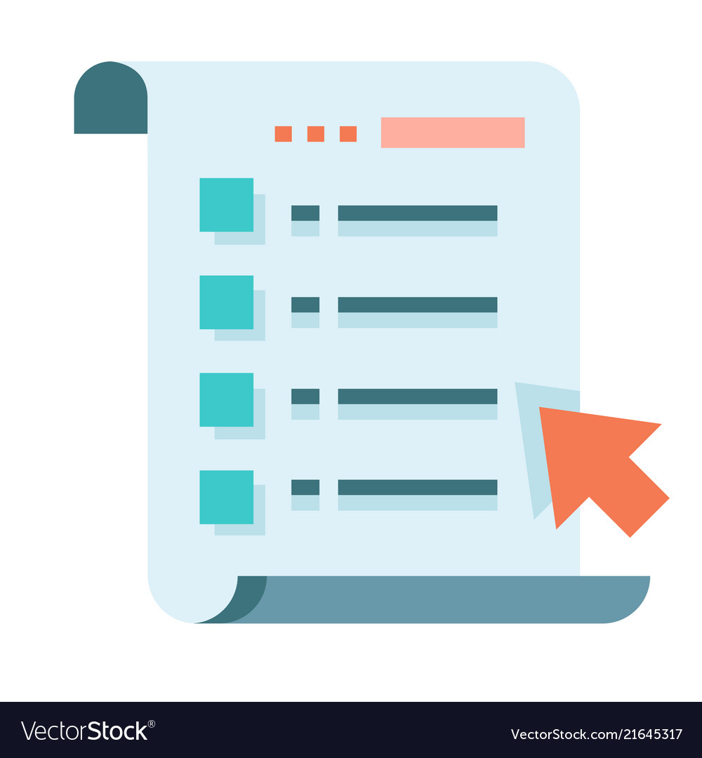 Wish list flat Royalty Free Vector Image - VectorStock