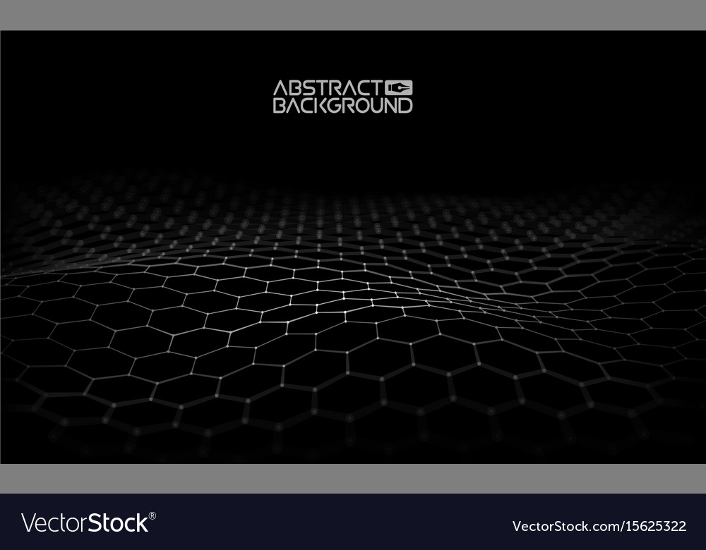 Black hexagonal background Royalty Free Vector Image