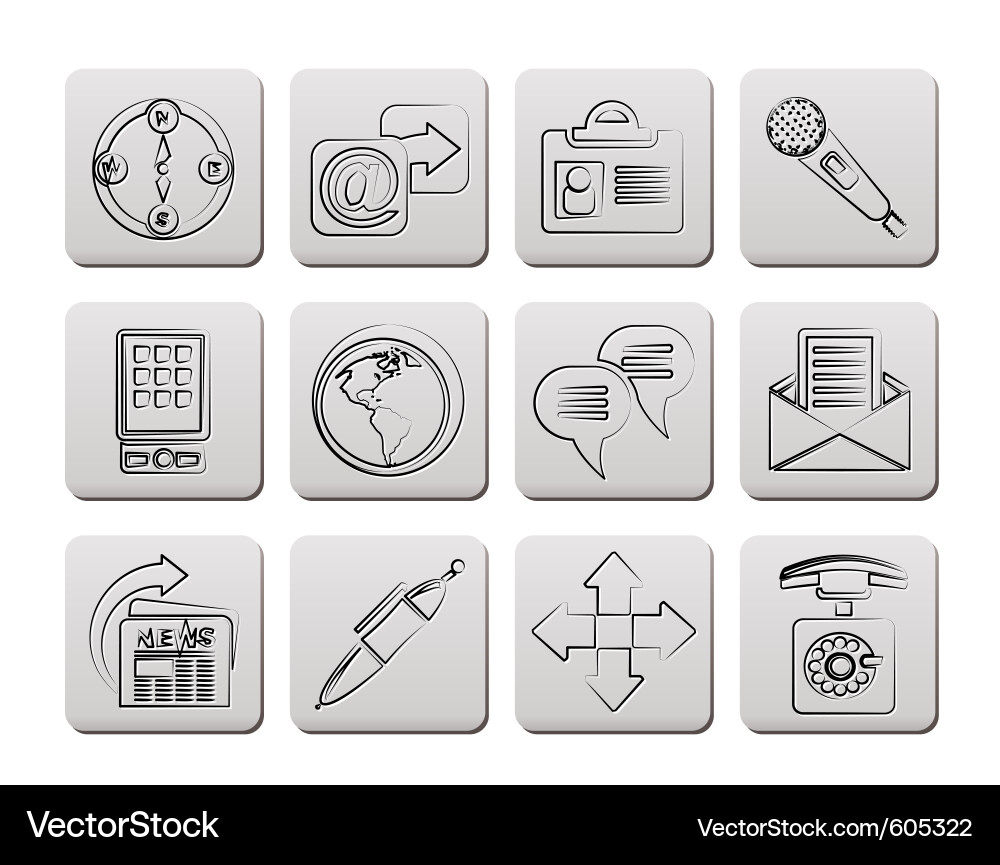 Business and internet icons Royalty Free Vector Image