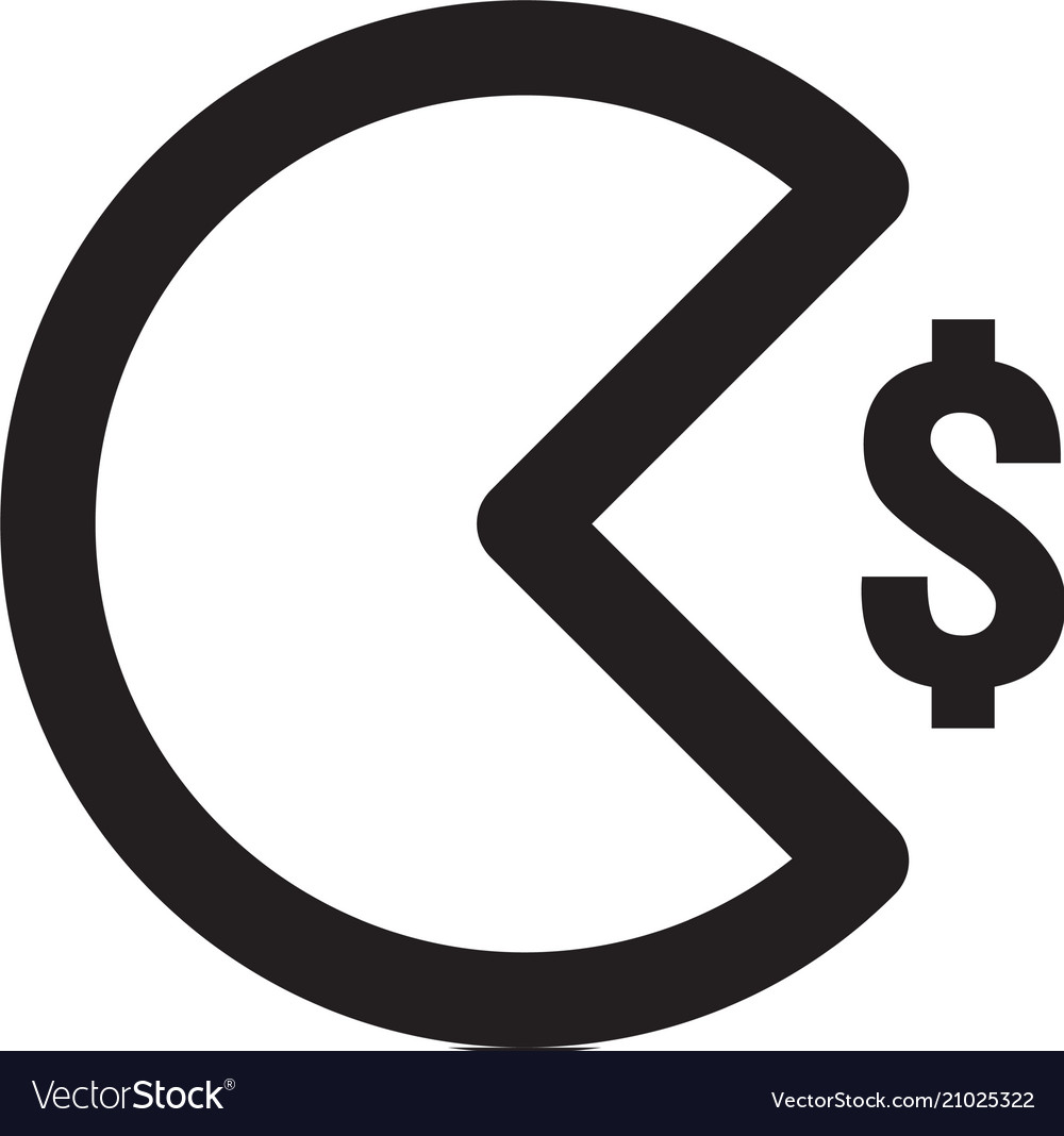 Dollar decrease icon money rising drop fall down Vector Image