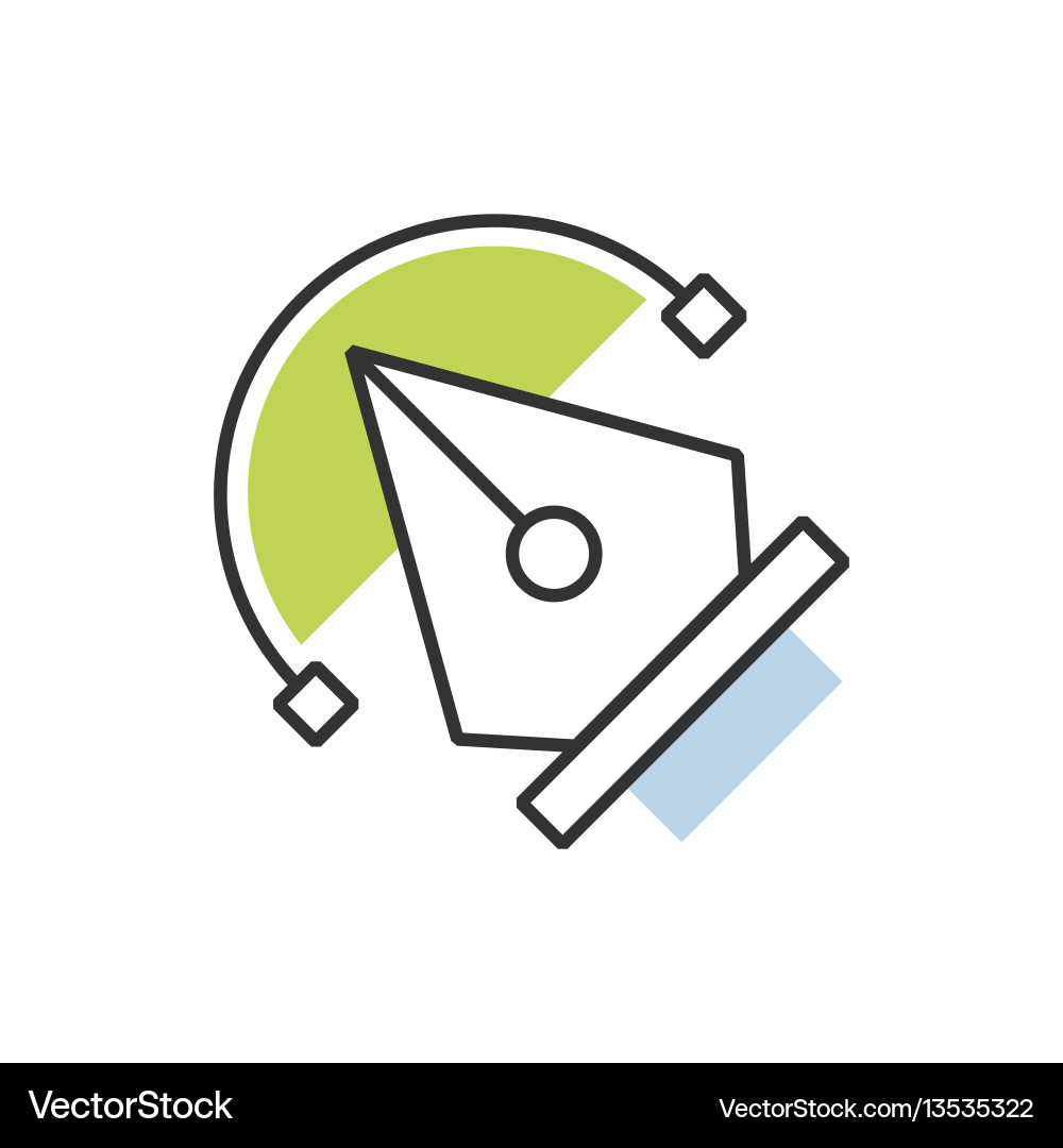 Green pen tool icon Royalty Free Vector Image - VectorStock
