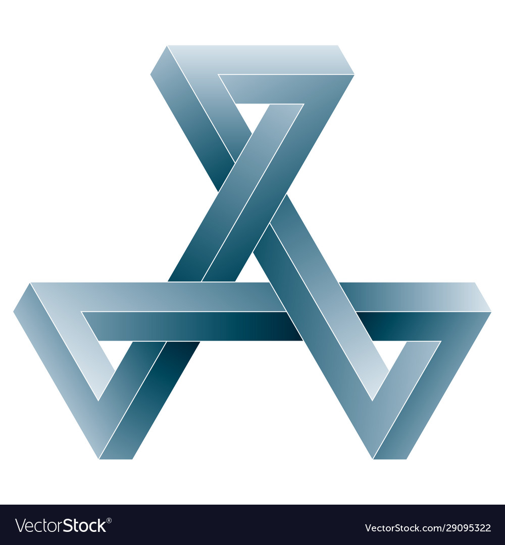 Impossible triangular icon Royalty Free Vector Image