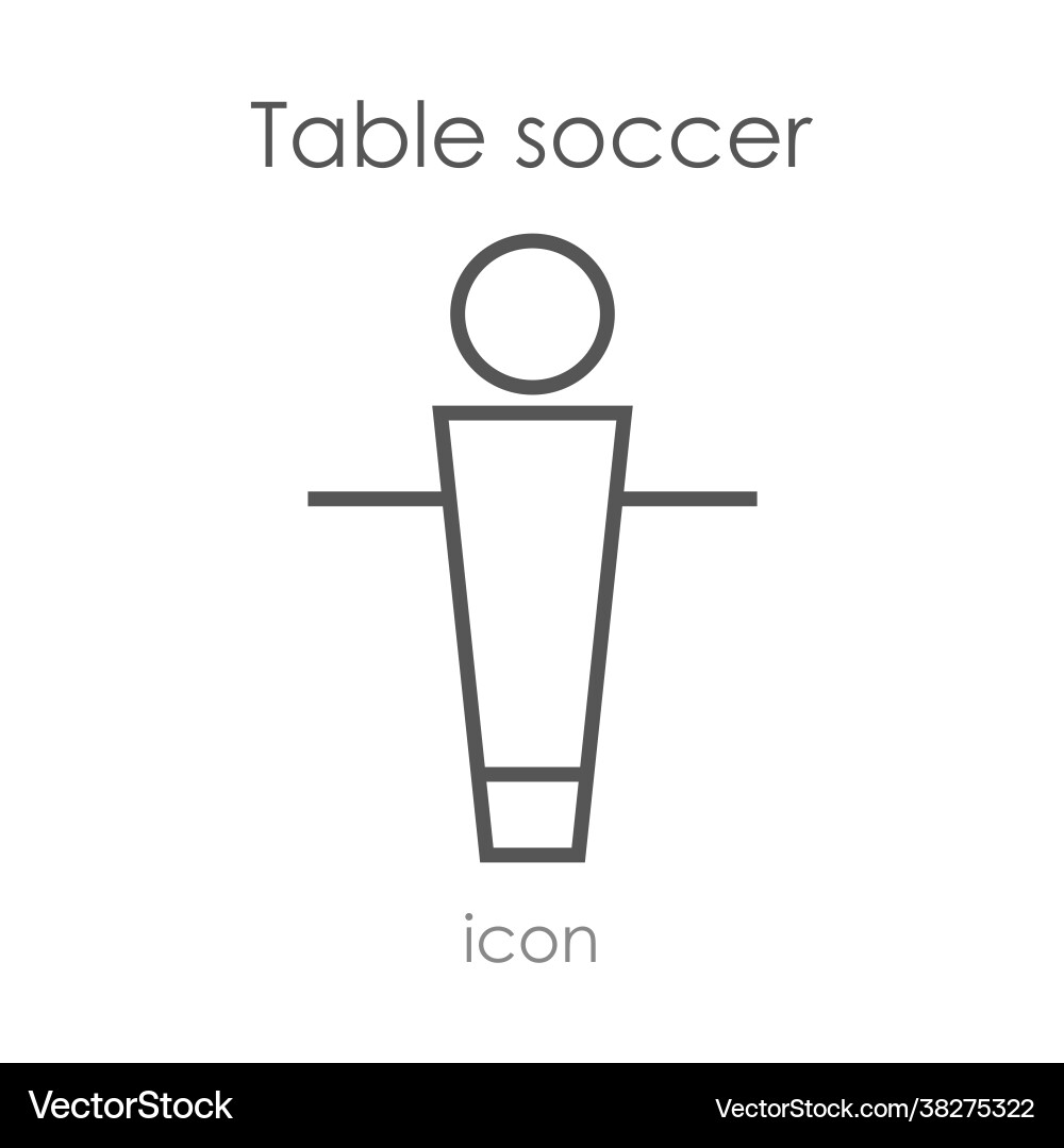 Kicker icon icon for playing table football table Vector Image