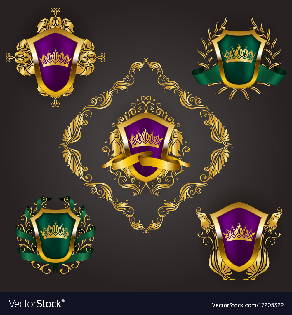 Monogram logos set Royalty Free Vector Image - VectorStock