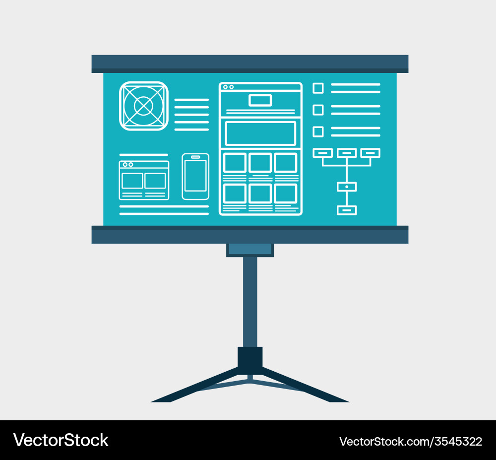 Sketch of project on board Royalty Free Vector Image