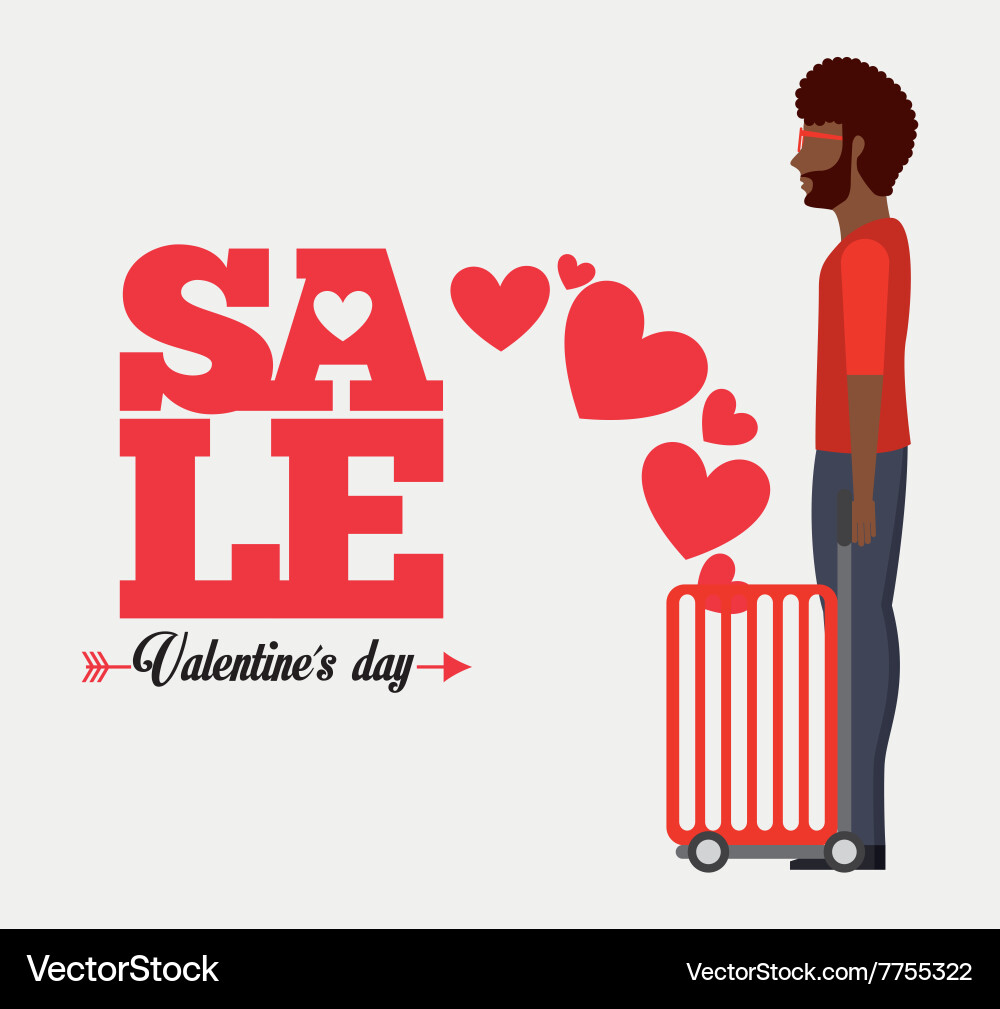 Valentines sale design Royalty Free Vector Image