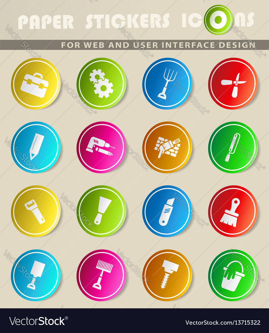 Work tools icon set Royalty Free Vector Image - VectorStock