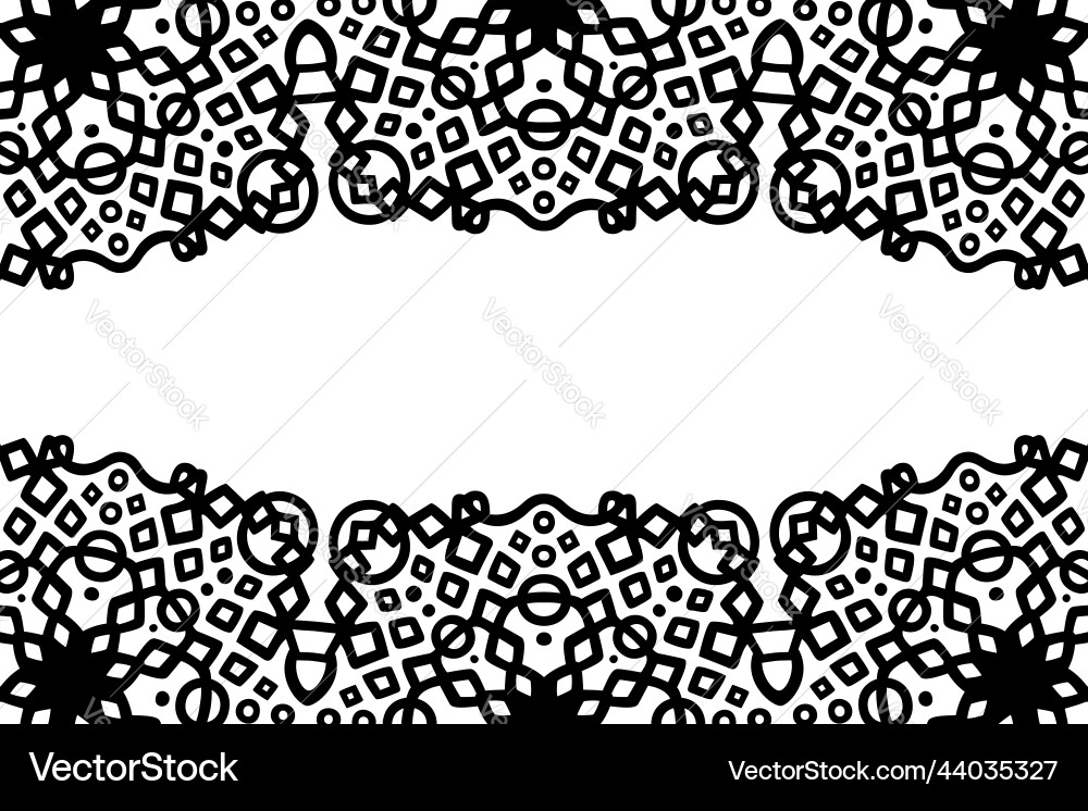 Art with abstract black geometric border Vector Image
