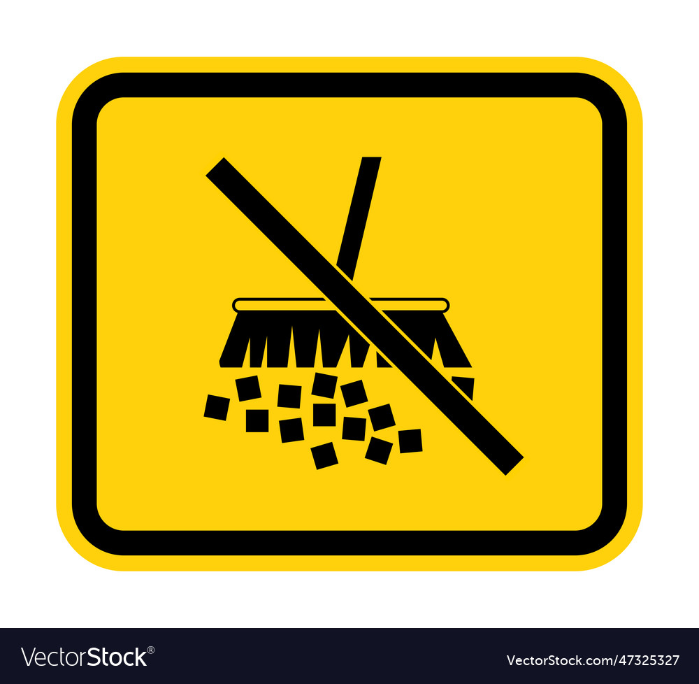 Caution label avoid creating dust Royalty Free Vector Image