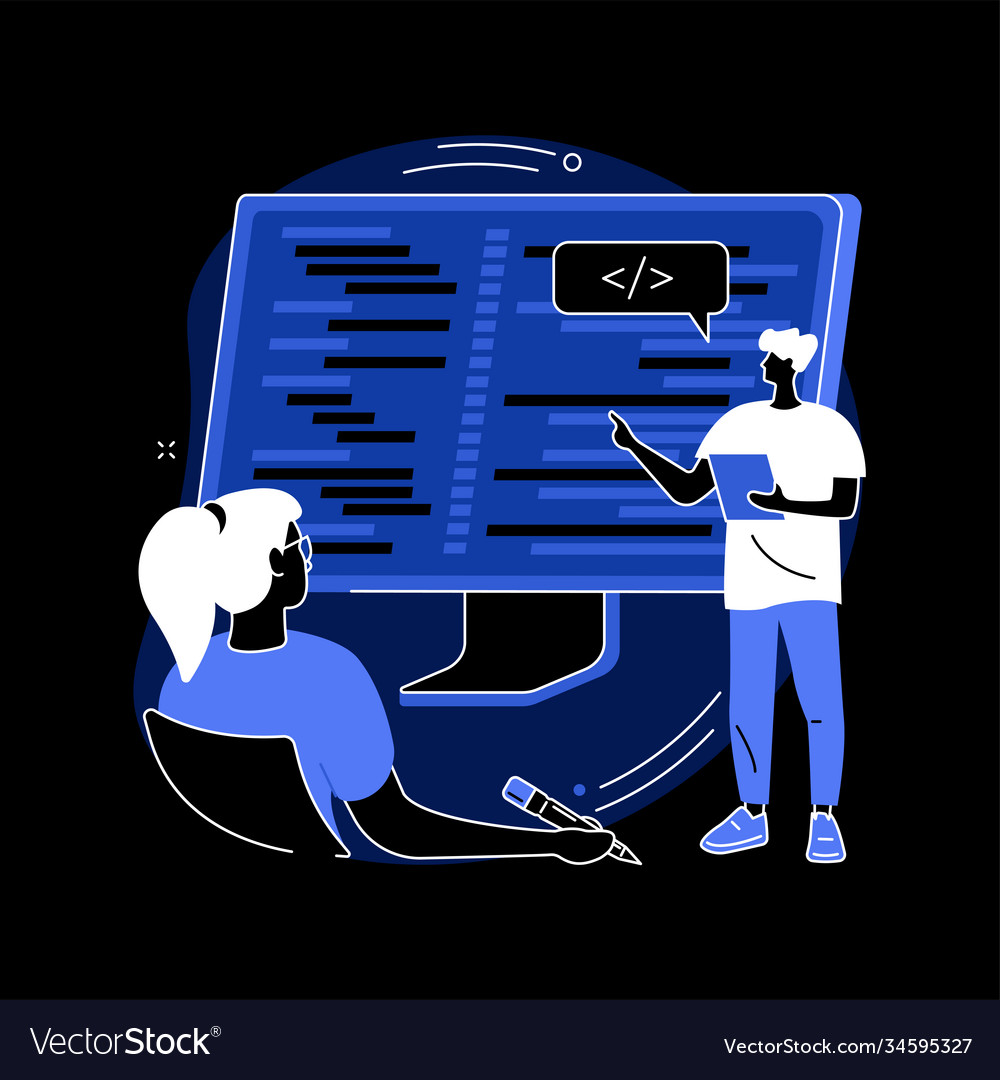 Coding workshop abstract concept Royalty Free Vector Image