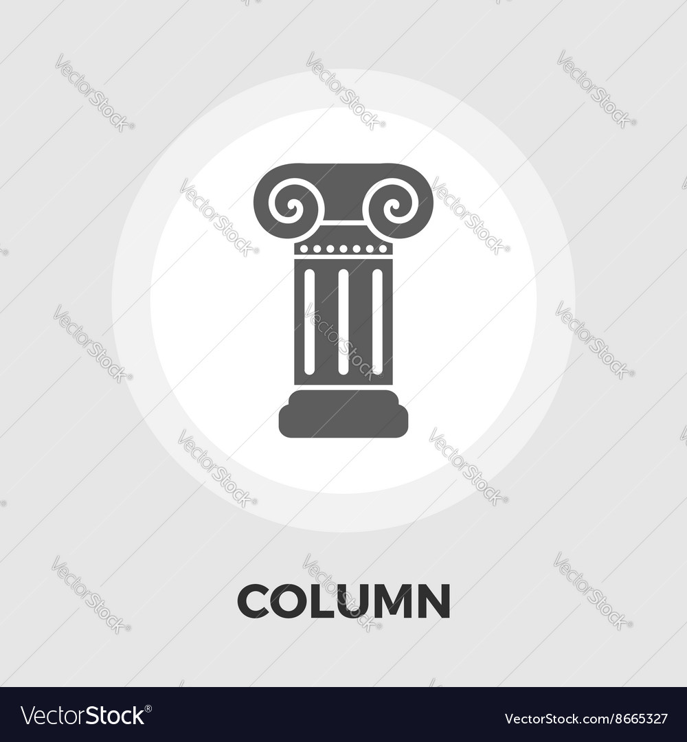 Column flat icon Royalty Free Vector Image - VectorStock