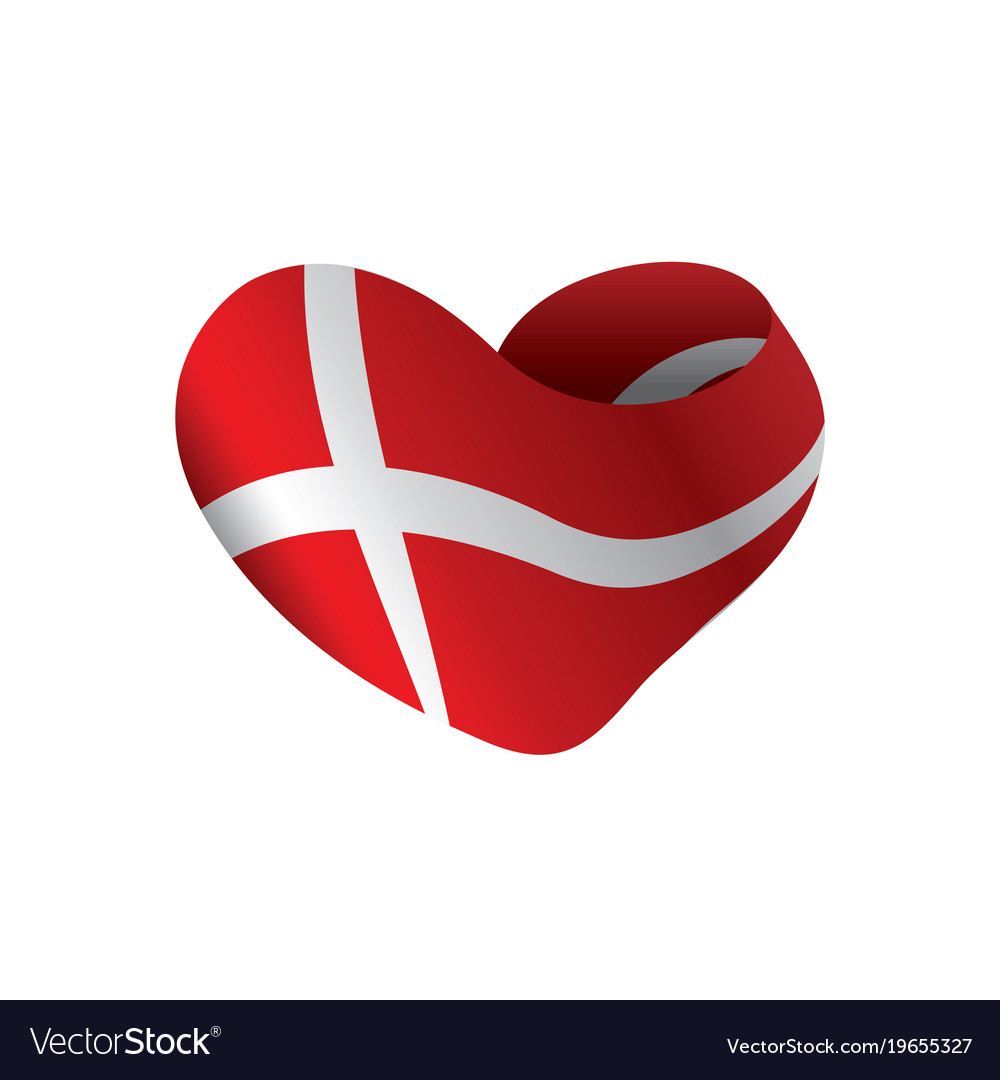 Danmark flag Royalty Free Vector Image - VectorStock