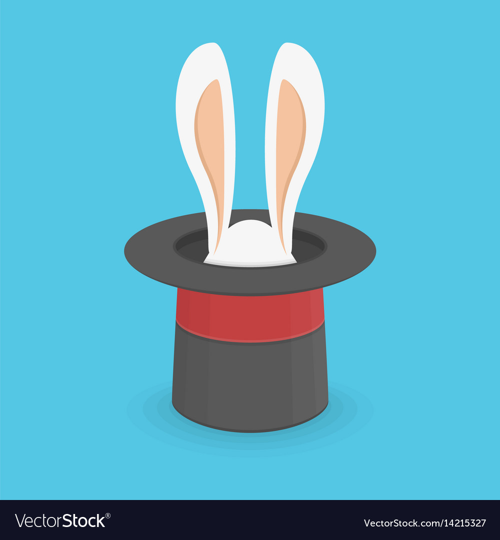 Magic hat with rabbit Royalty Free Vector Image