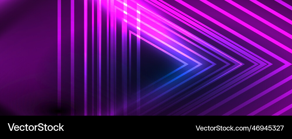 Neon glowing techno lines hi-tech futuristic Vector Image