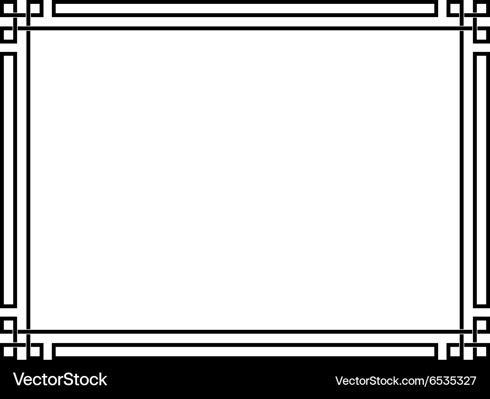 Roman style black ornamental decorative frame Vector Image