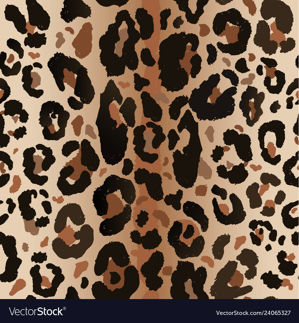 Seamless leopard wild nature pattern Royalty Free Vector