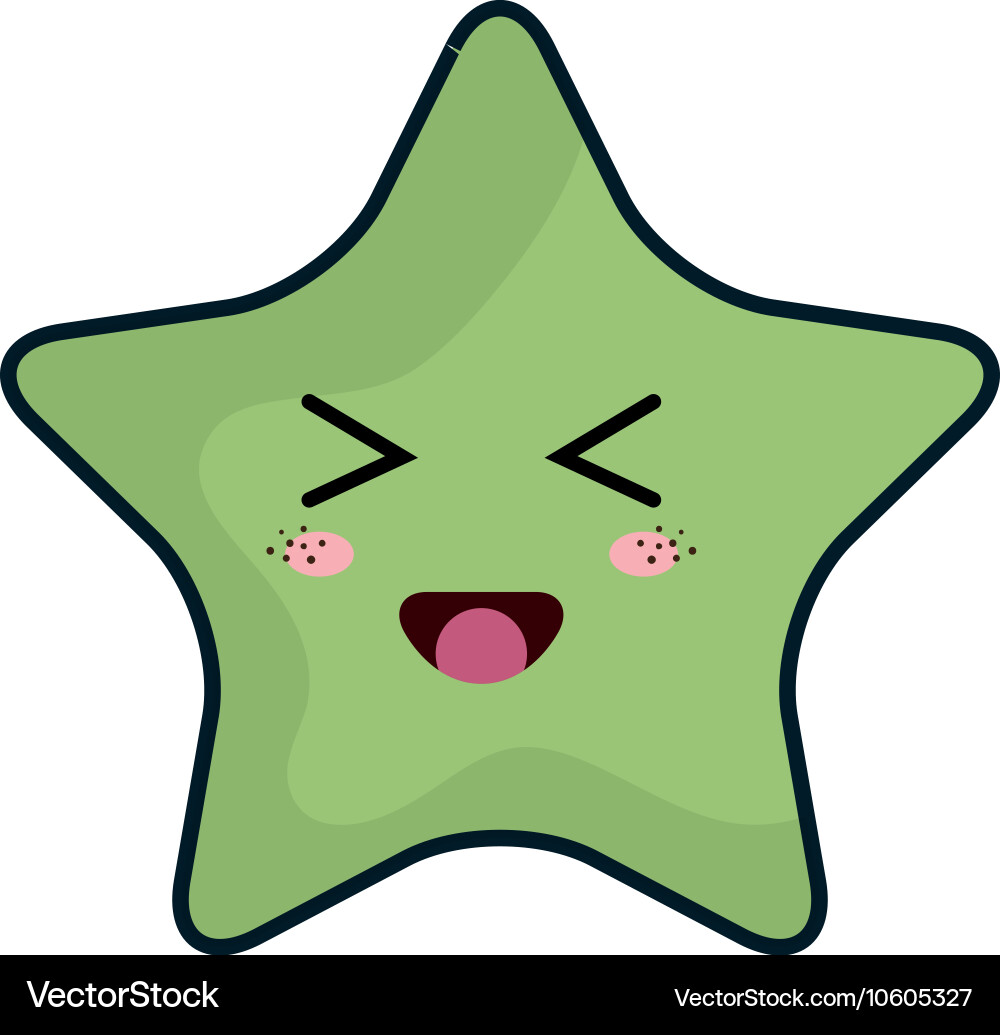 Star kawaii cartoon Royalty Free Vector Image - VectorStock