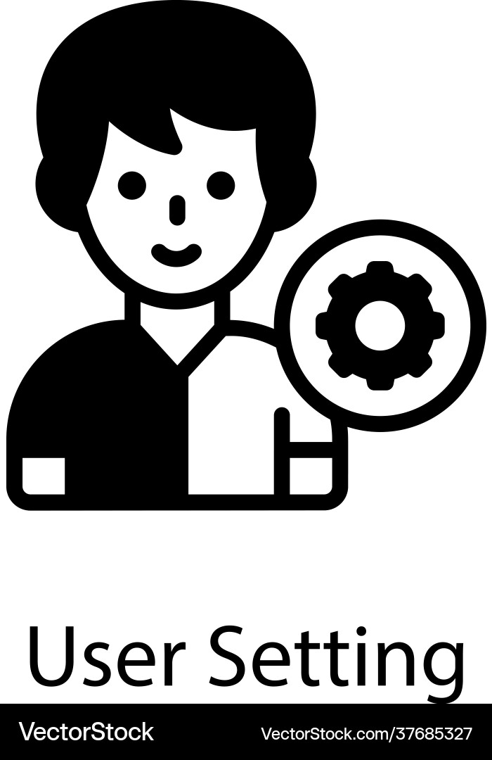 User settings Royalty Free Vector Image - VectorStock