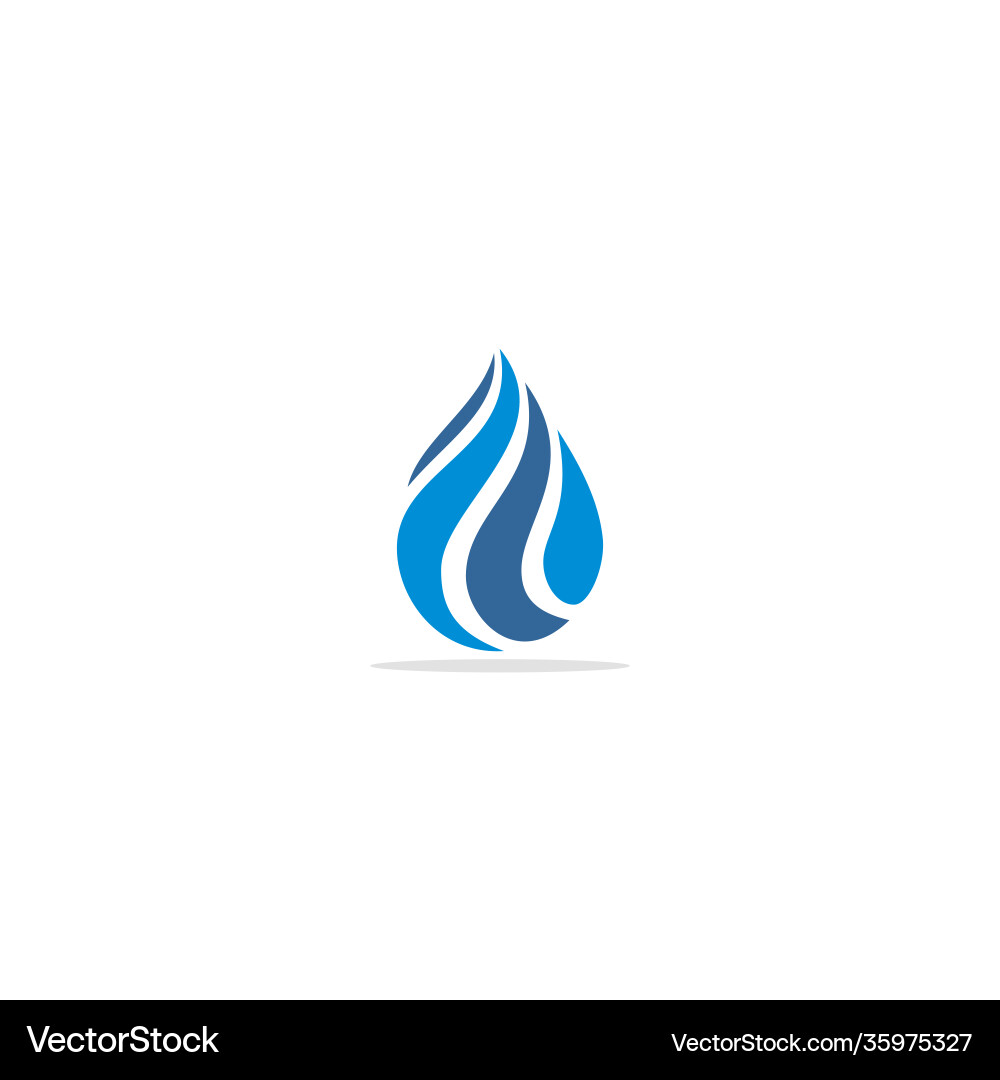 Water droplet bio eco logo Royalty Free Vector Image