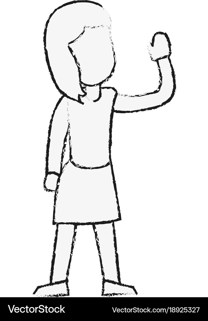 Woman faceless cartoon Royalty Free Vector Image