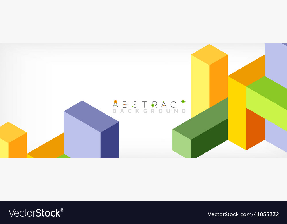 Abstract background 3d cubes cubic elements Vector Image