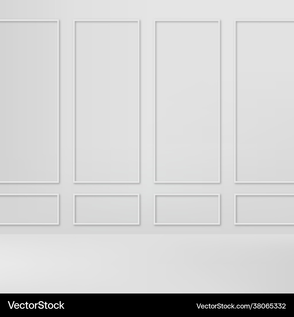 Abstract white gradient background empty studio Vector Image