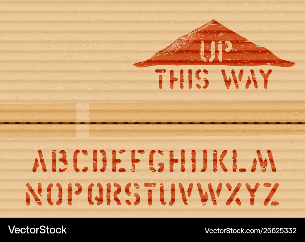 Cargo cardboard box icon sign this way up Vector Image