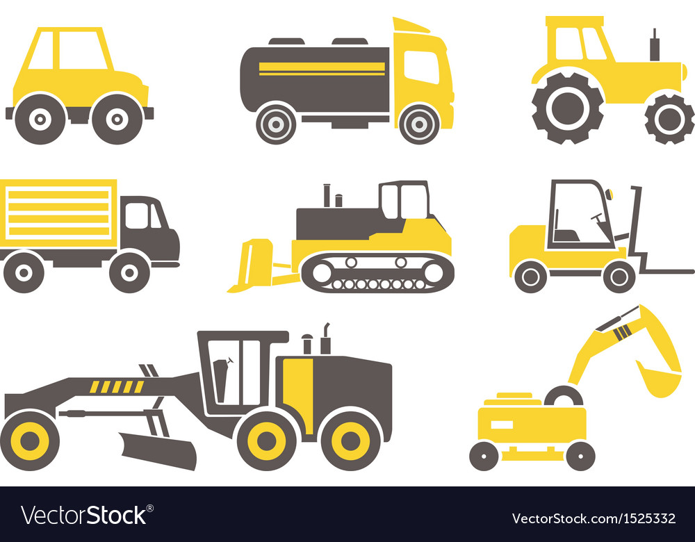 Construction machines Royalty Free Vector Image
