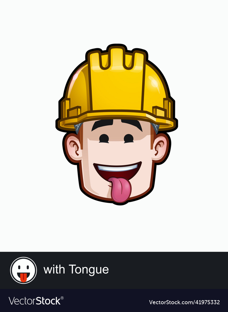Construction worker - expressions - affection Vector Image