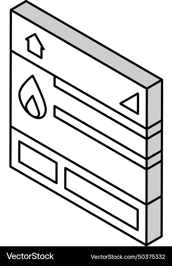 Gas safety certificates isometric icon Royalty Free Vector