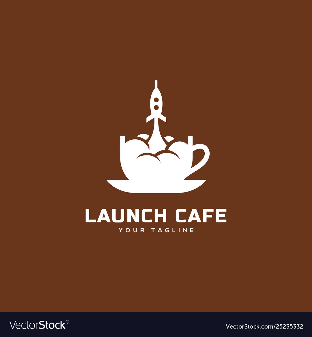 Launch cafe logo Royalty Free Vector Image - VectorStock