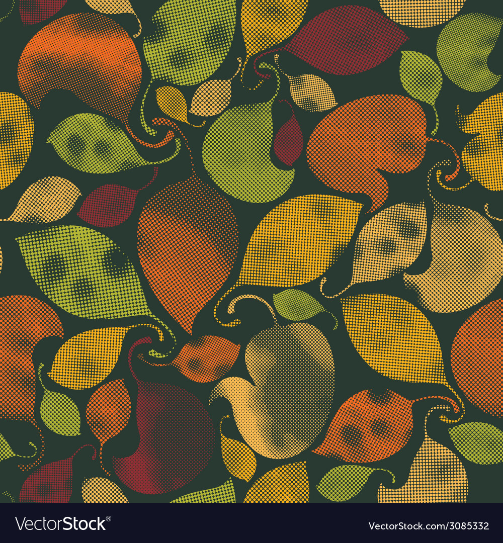 Leaves seamless pattern Royalty Free Vector Image