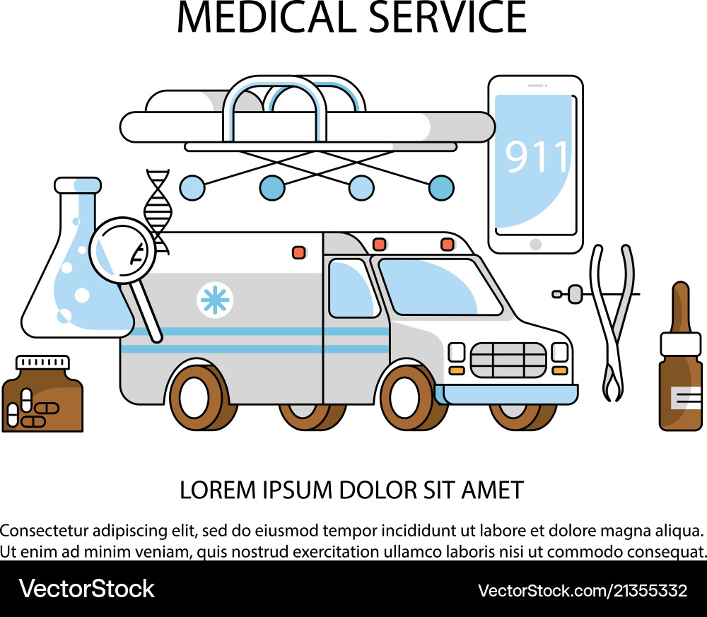 Medical service website Royalty Free Vector Image
