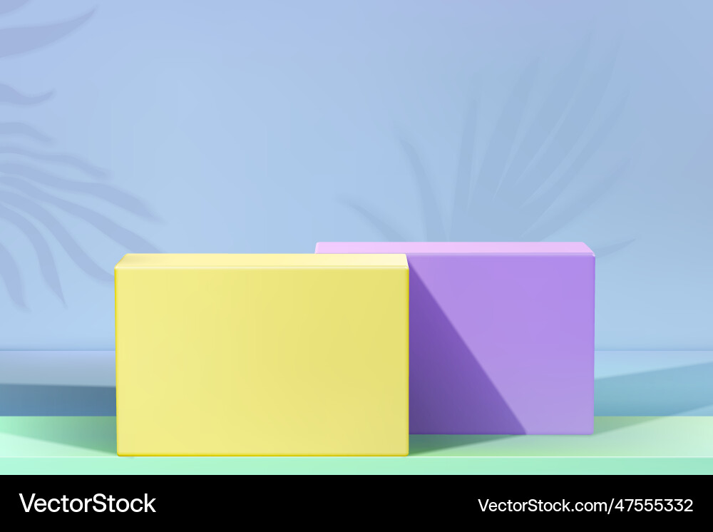 Podium stand product display scene colorful Vector Image