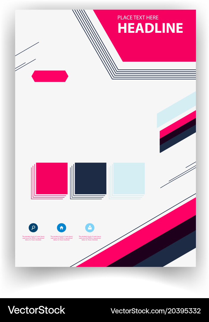 Poster modern business square design template vect