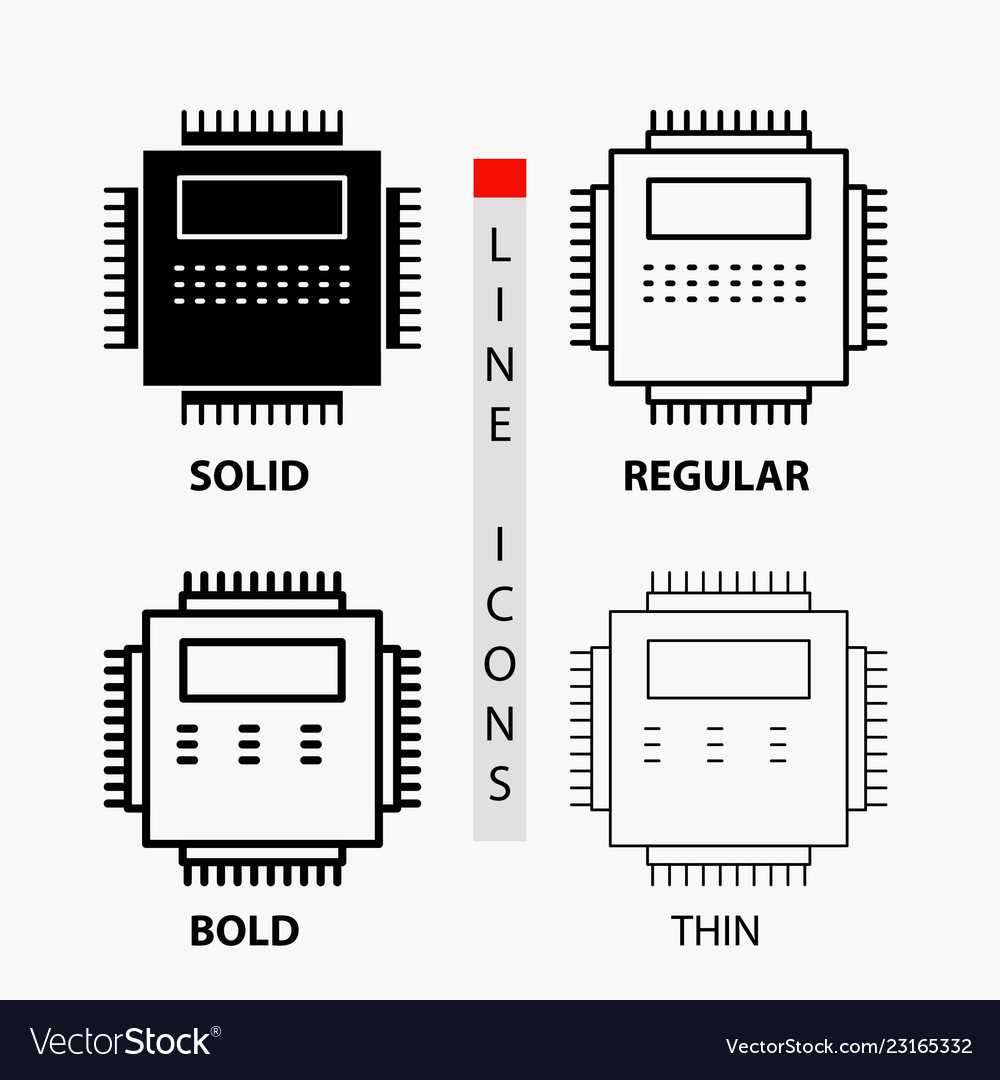 Processor hardware computer pc technology icon Vector Image