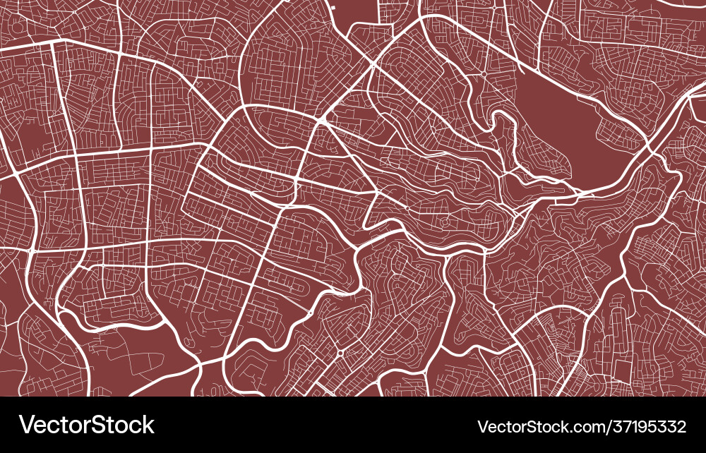 Red background map amman city area streets Vector Image