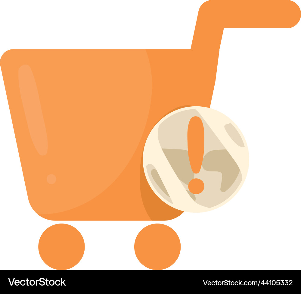 Shopping cart glassmorphism style Royalty Free Vector Image