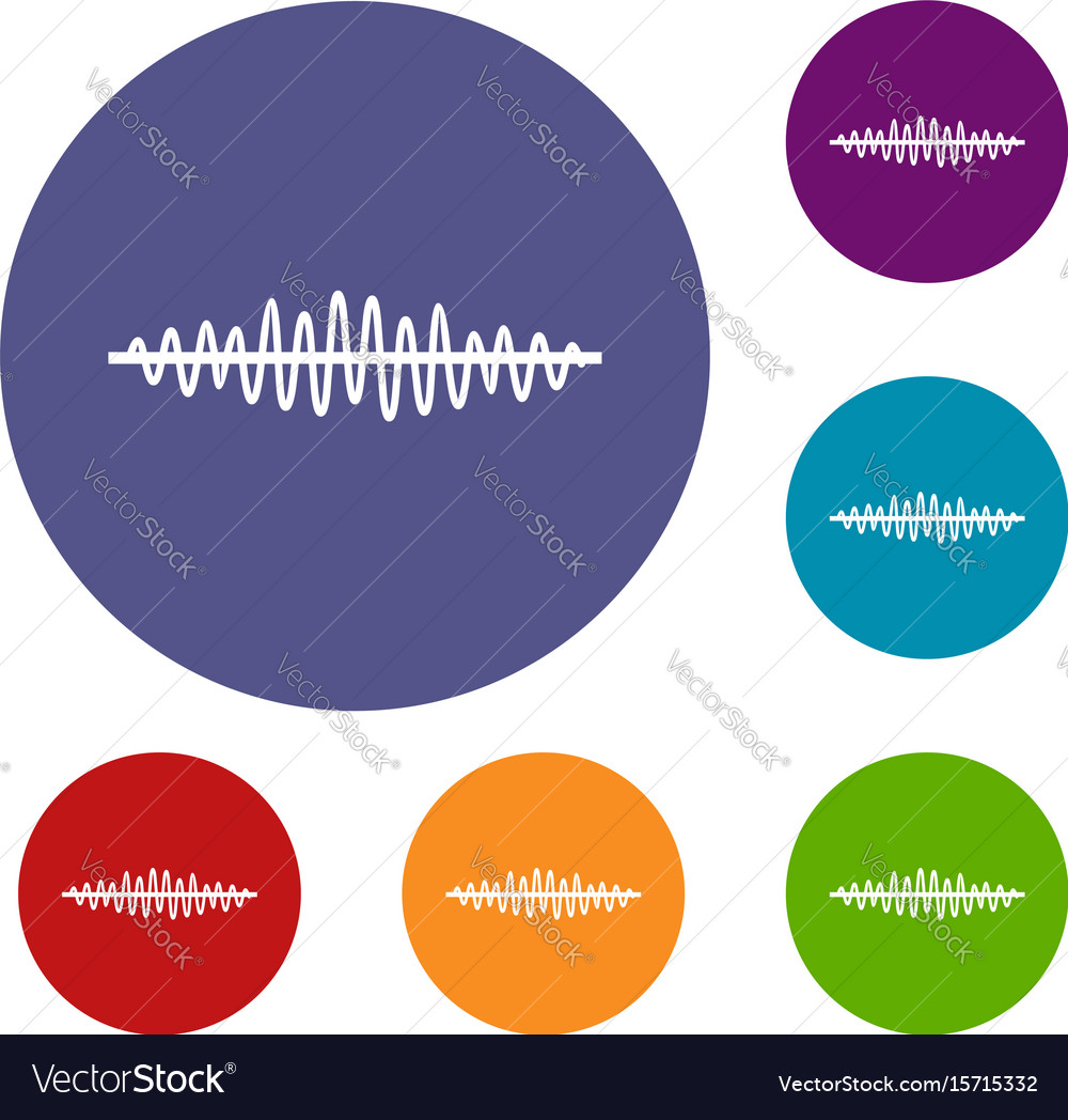 Sound wave icons set Royalty Free Vector Image Sound wave icons set Royalty Free Vector Image
