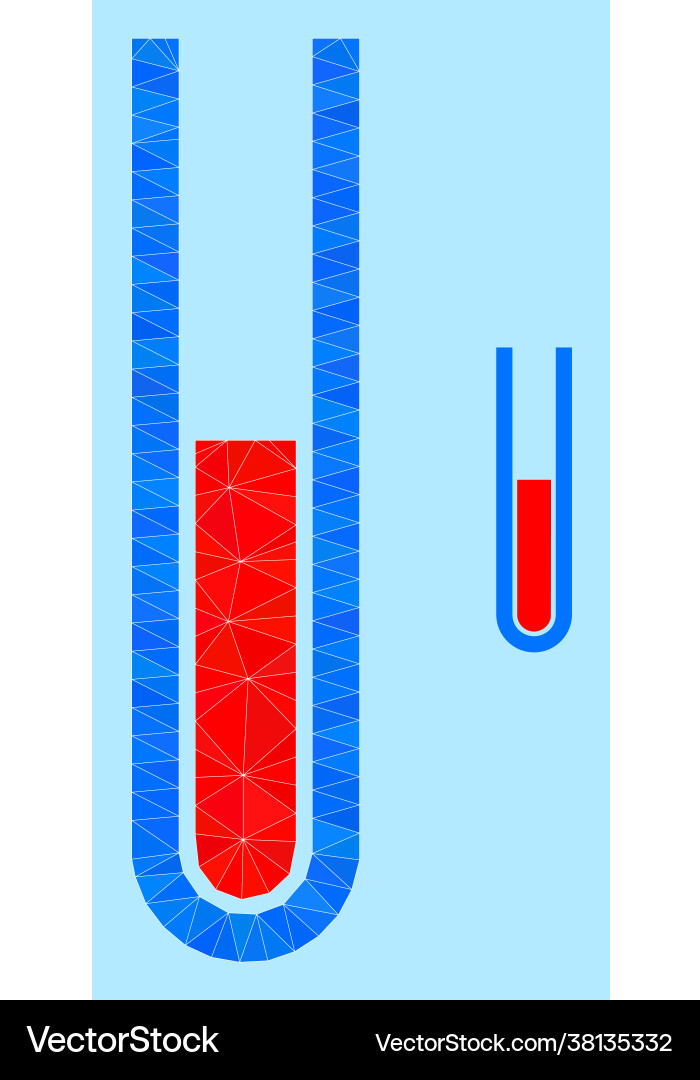 Triangle filled blood test tube icon Royalty Free Vector