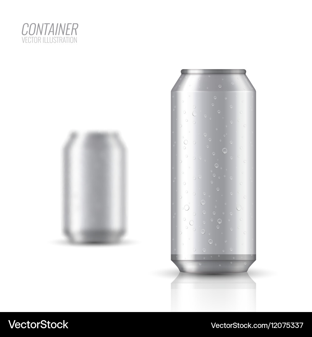 Aluminium bank Mock up Royalty Free Vector Image