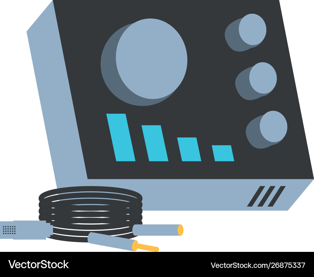 Audio player console electronic device Royalty Free Vector